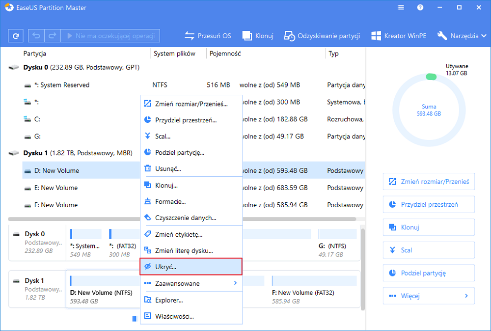 Jak znaleźć ukrytą partycję lub ukryć partycję w systemie Windows 10 ...